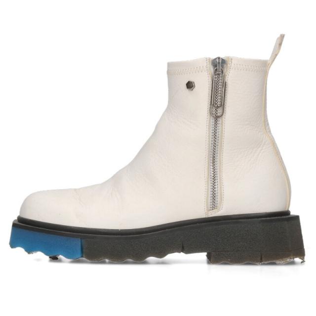 オフホワイト サイズ:41 スポンジソールサイドジップブーツ 中古 BS99