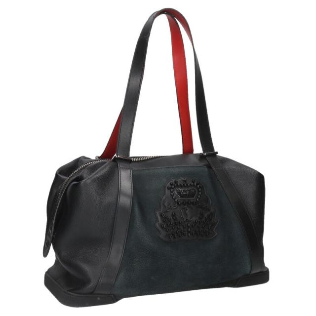 クリスチャンルブタン   BAGDAMON 装飾ロゴ レザーボストンバッグ 中古 BS99