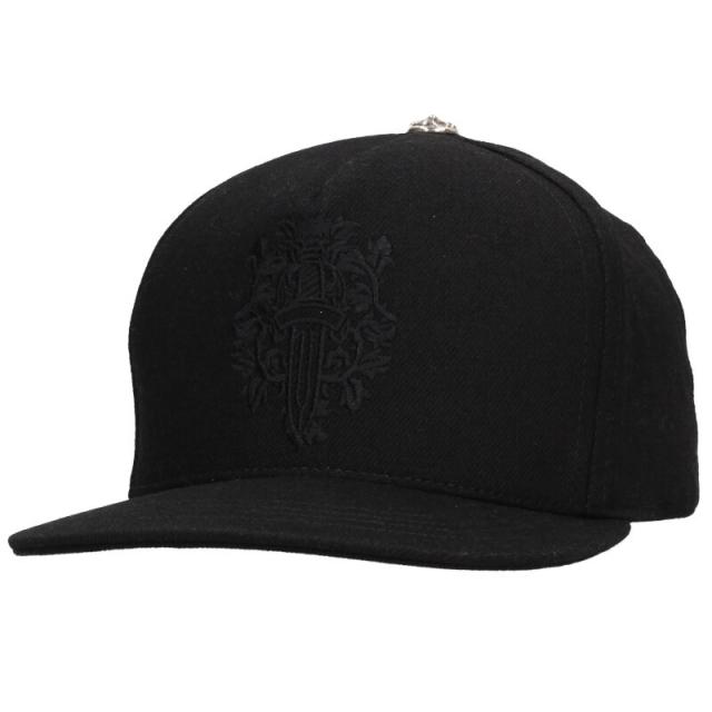 クロムハーツ サイズ:ONE SIZE  BASEBALL TRUCKER ベースボールトラッカー ヴァインダガー刺繍クロスボールべースボール帽子 中古 OS06
