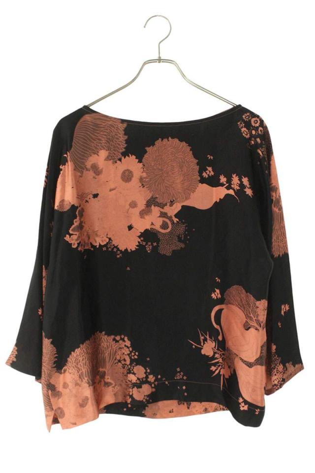 ドリスヴァンノッテン サイズ:40 フラワープリントシルクトップス 中古 BS99