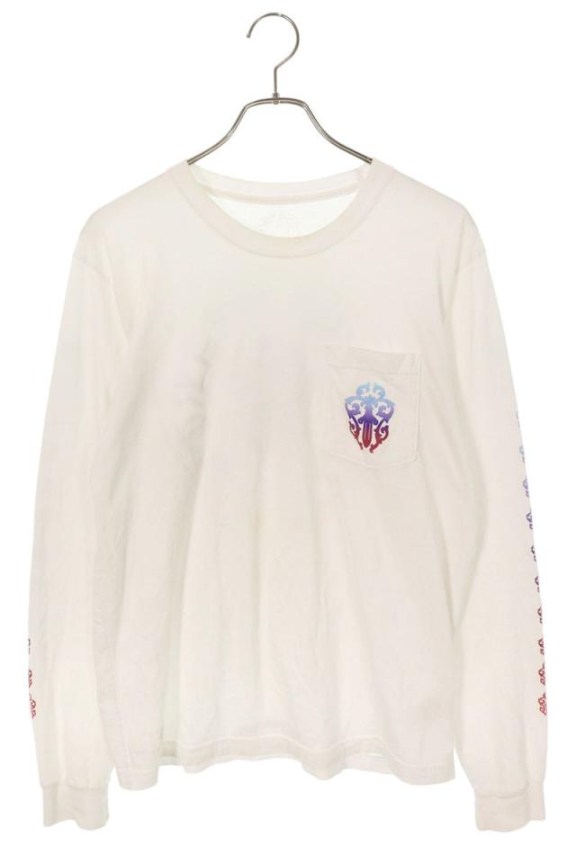 クロムハーツ サイズ:L  CH L S  1 ヴァインダガープリント長袖カットソー 中古 SS07