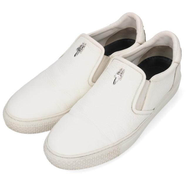 クロムハーツ サイズ:43  SLIP ON  スリッポン ダガー装飾レザースニーカー 中古 SJ02