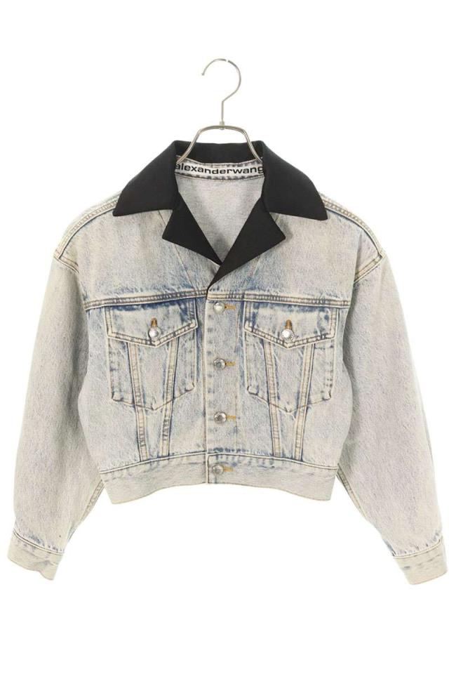 アレキサンダーワン サイズ:XS サテン切り替えクロップドデニムジャケット 中古 BS99