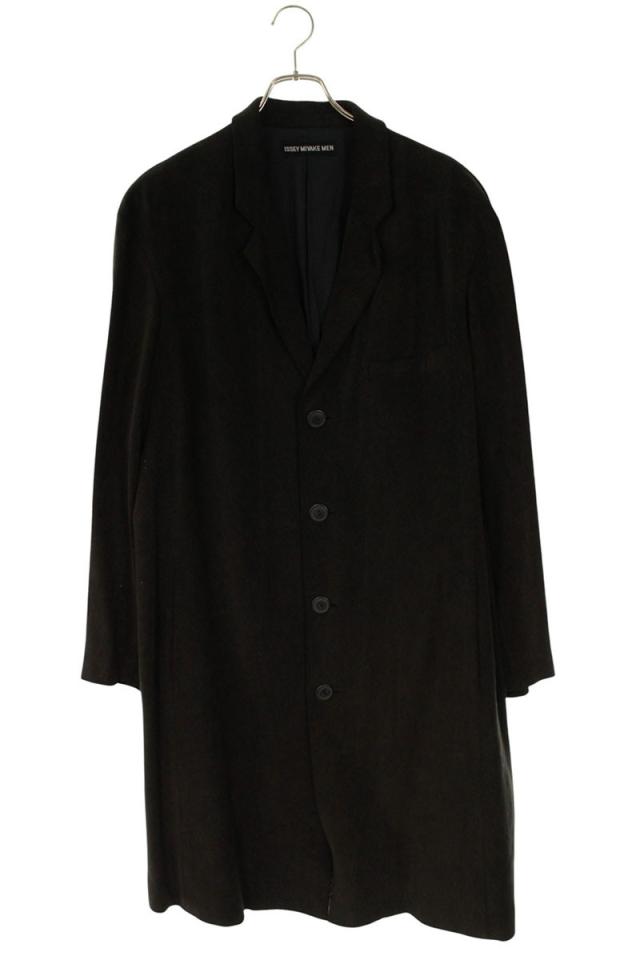 イッセイミヤケメン サイズ:L  ME83-FD141 レーヨン縮絨チェスターコート 中古 BS99