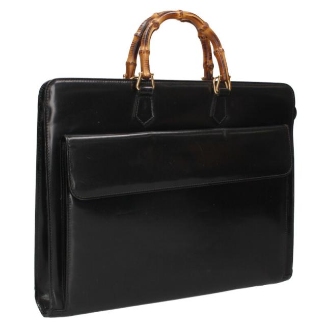 グッチ  バンブーハンドルレザーブリーフバッグ 中古 BS99