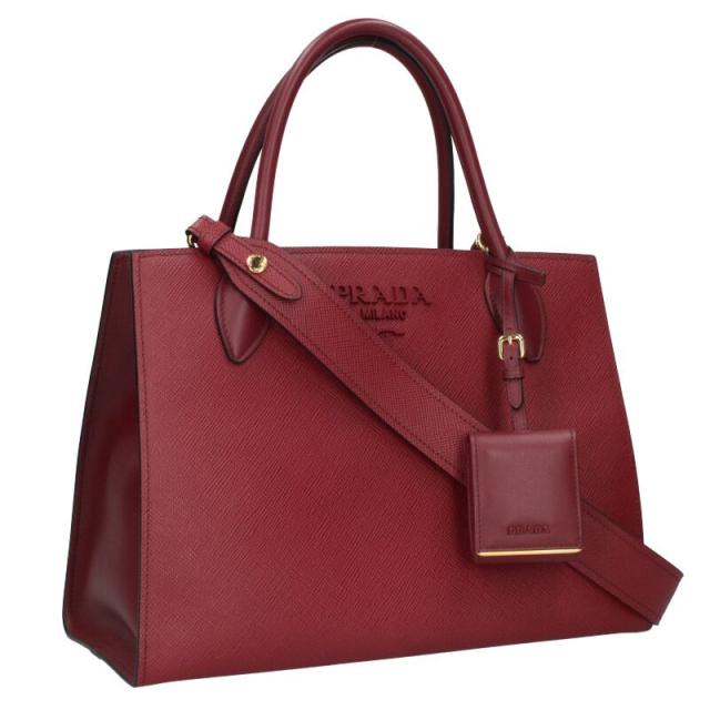 プラダ   1BA155 モノクローム ロゴ2WAYハンドバッグ 中古 BS99