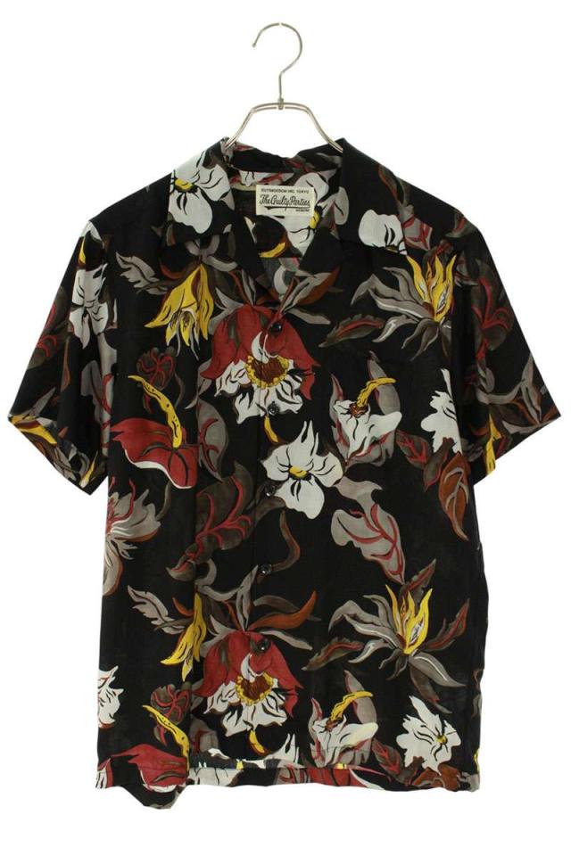 ワコマリア サイズ:M  HAWAIAN S S SHIRT フローラルプリント半袖シャツ 中古 BS99