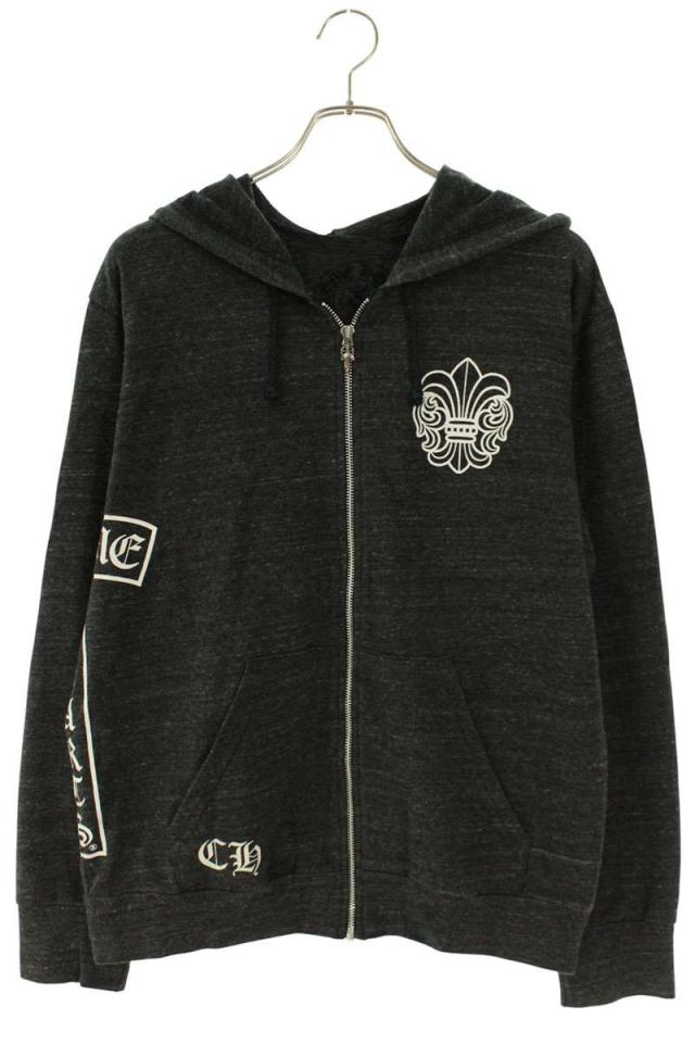クロムハーツ サイズ:M  SWTSHRT HD ZIP CHフレアプリントパーカー 中古 NO05