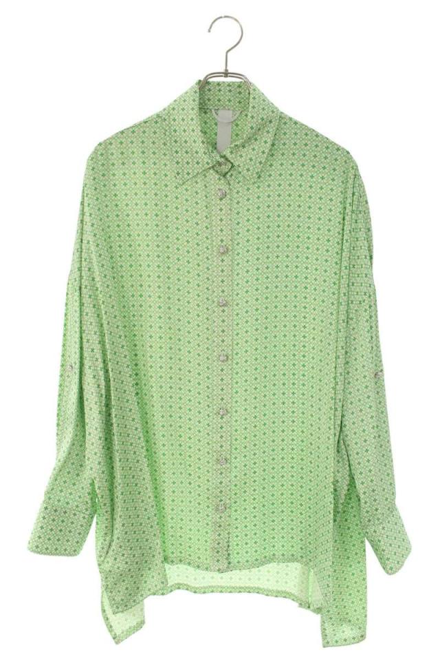 クロムハーツ サイズ:S  MAHAL KITA CHプラス総柄シルク長袖シャツ 中古 SJ02