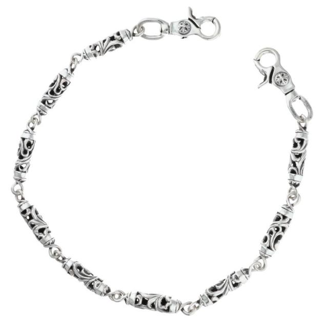 クロムハーツ サイズ:ロング  ROLLER LONG-T 2クリップ9LINKロングローラー シルバーウォレットチェーン 中古 SS07