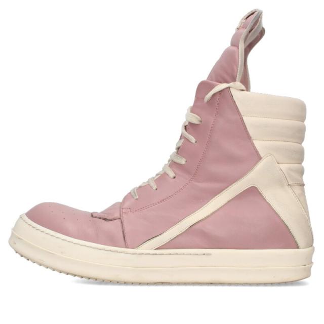 リックオウエンス サイズ:44  GEOBASKET ジオバスケットレザーハイカットスニーカー 中古 SB01