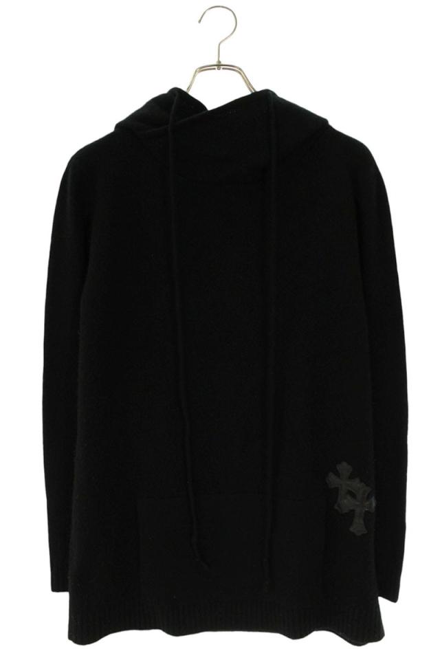 クロムハーツ サイズ:M クロスパッチカシミヤプルオーバーニット 中古 GZ11