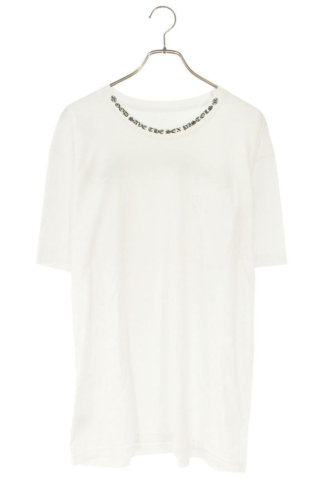 クロムハーツ サイズ:XL  CH T-SHRT 1 ネックロゴバックスクロールラベルプリントTシャツ 中古 FK04