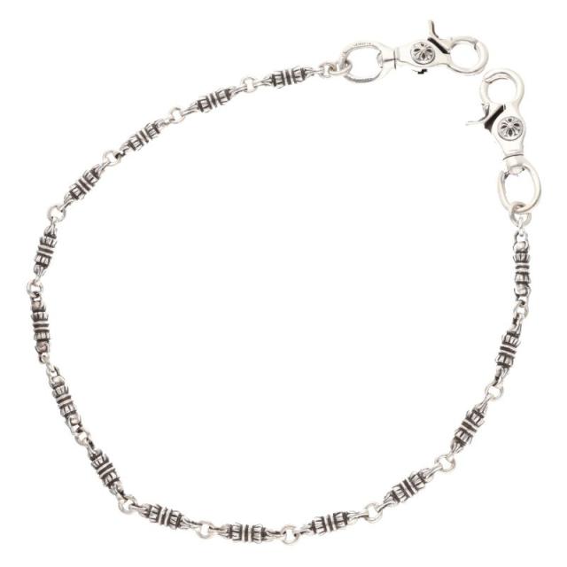 クロムハーツ サイズ:ロング  BARREL LONG-T 2クリップロングバレルリンク シルバーウォレットチェーン 中古 NO05