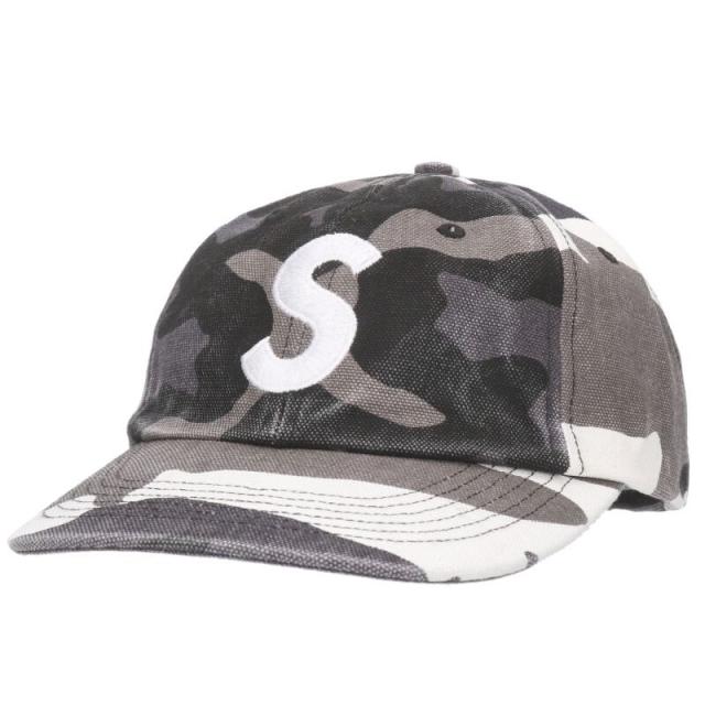 シュプリーム サイズ:ONE SIZE  25AW  Pigment Coated Canvas S Logo 6-Panel ピグメントキャンバスSロゴキャップ帽子 中古 BS99