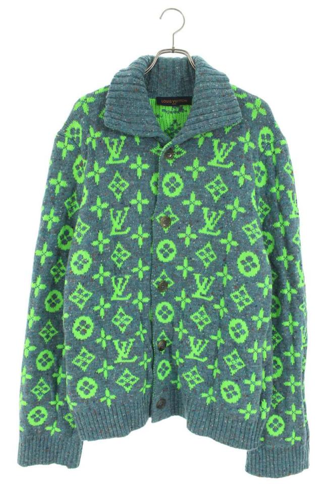 ルイヴィトン サイズ:4L  22SS  RM221 IZ4 HMN83W モノグラムシグネチャー ニットカーディガン 中古 SB01