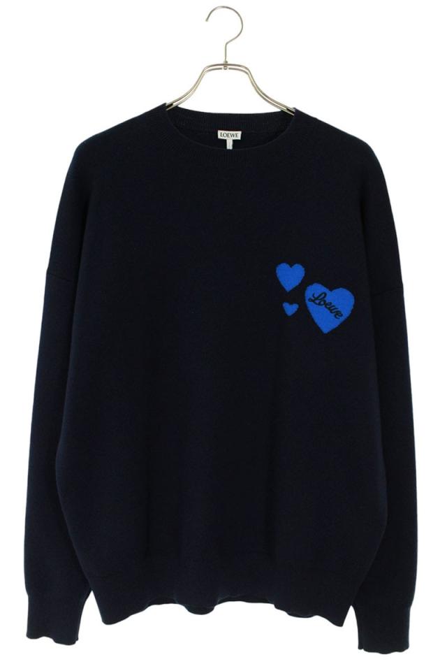 ロエベ サイズ:S  H526Y14KCJ ロゴ刺繍クルーネックニット 中古 SS13