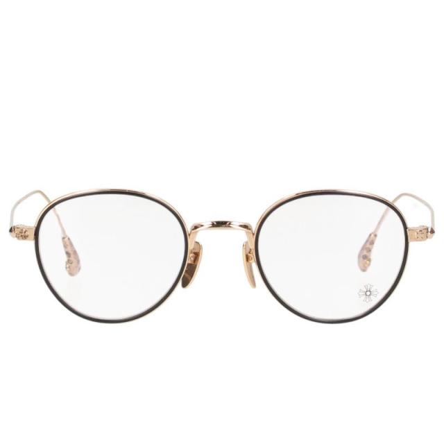 クロムハーツ   BONE PRONE IV CHプラステンプルメタルフレーム眼鏡 中古 SJ02