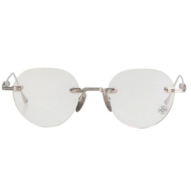 クロムハーツ サイズ:49□20-148  SOFFFFFFFFERSI サイドフローラルテンプルリムレスサングラス 眼鏡 中古 GZ11