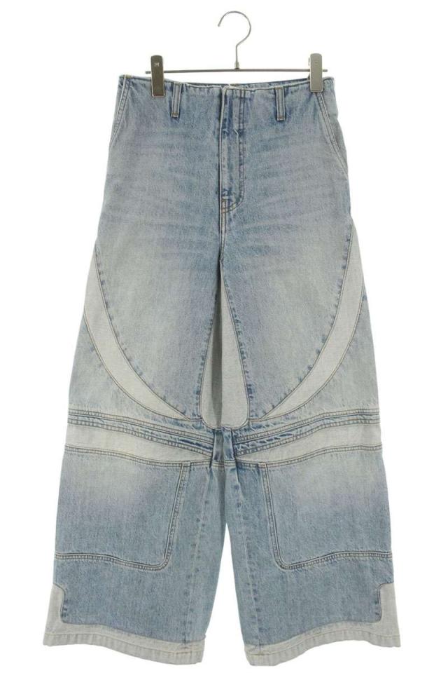 アミリ サイズ:25インチ パネル切替 ワイドバギーデニムパンツ 中古 BS99