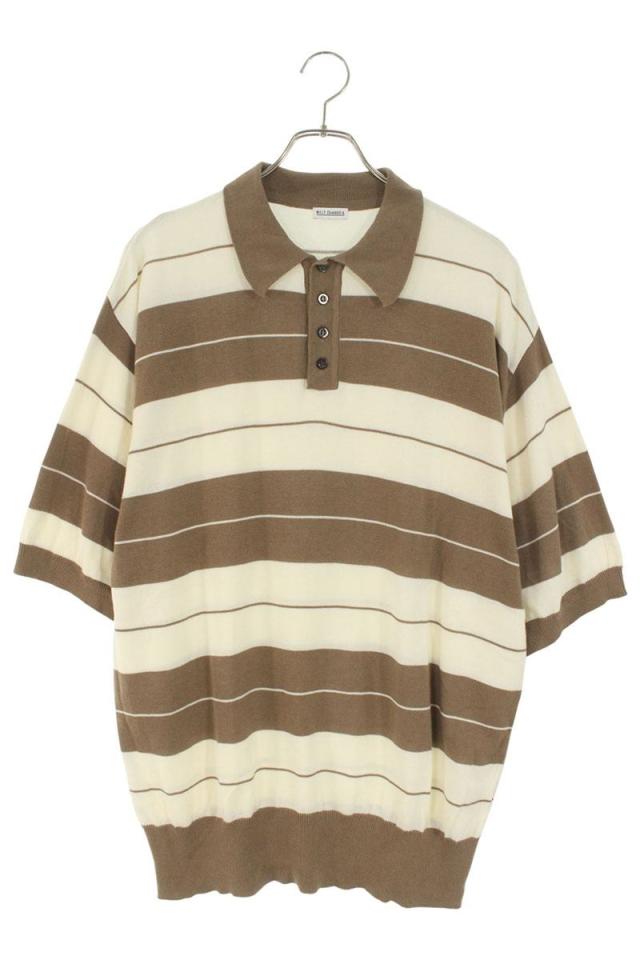 ウィリーチャバリア サイズ:M ボーダーコットン半袖ポロシャツ 中古 BS99