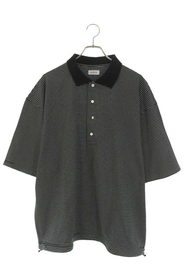クレスト サイズ:FREE  CLS-SH-2524 STRIPED S S POLO WITH DRAWSTRINGS ドローコードボーダー半袖ポロシャツ 中古 BS99