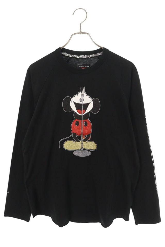 シュプリーム サイズ:M Number Nine Mickey Mouse L S ミッキープリント長袖カットソー 中古 OM10
