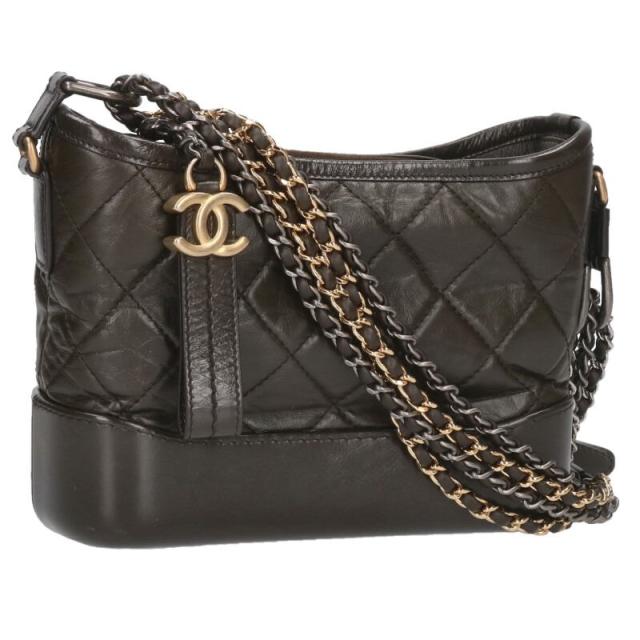 シャネル   ガブリエル ドゥ シャネル スモールホーボーレザーショルダーバッグ 中古 GZ14