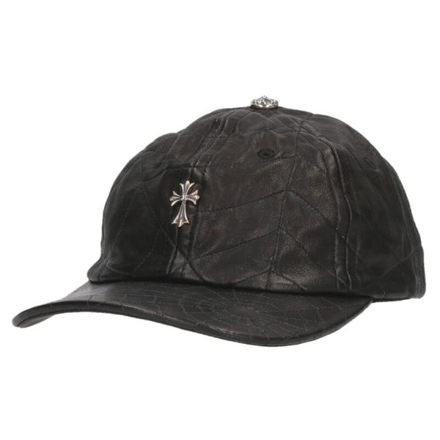 クロムハーツ SPIDER WEB スパイダーウェブタイニーCHクロスレザーキャップ 中古 SJ02