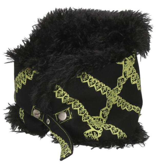 ユェチチ   FELINE LASER LOVE USHANKA フェイクファーフライトキャップ 中古 BS99