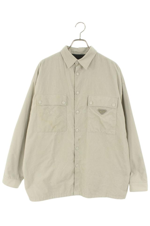 プラダ サイズ:S  SC556 トライアングルロゴコーデュロイ長袖シャツ 中古 SS13