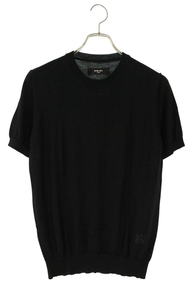 アミリ サイズ:L MA刺繍カシミア混 半袖ニット 中古 BS99