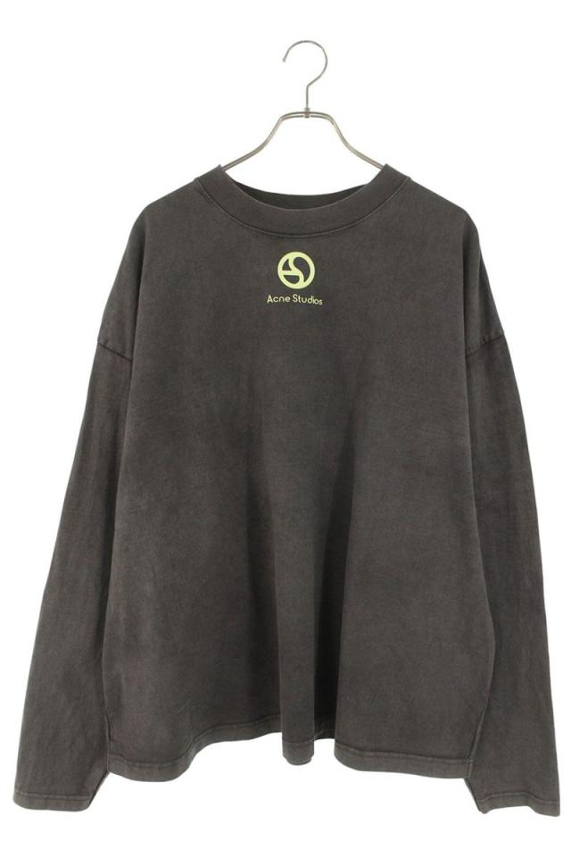アクネストゥディオズ サイズ:L  FN-UX-TSHI000134 フロントロゴクルーネック長袖カットソー 中古 SB01