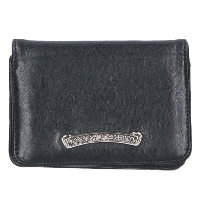 クロムハーツ   CRD CSE3PKTWDV1 アーチロゴプレート3ポケットレザーカードケース 中古 SS07