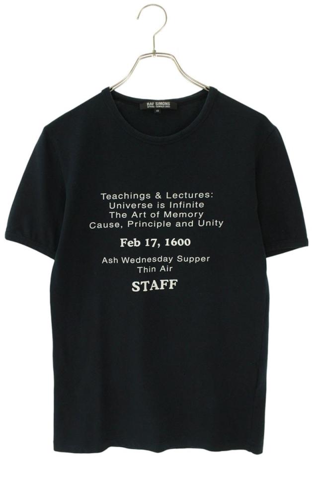 ラフシモンズ サイズ:46  05SS 英字プリントTシャツ 中古 BS99