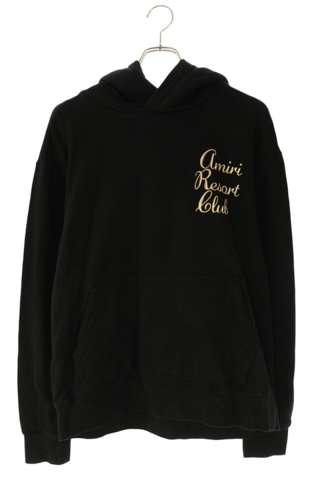 アミリ サイズ:XL  RESORT CLUB HOODIE AMJYHD1038 フロントロゴプルオーバーパーカー 中古 FK04