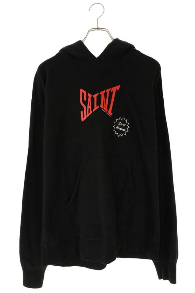 セントマイケル サイズ:L  SM-YS8-0000-035 ロゴプリンプルオーバーパーカー 中古 OM10