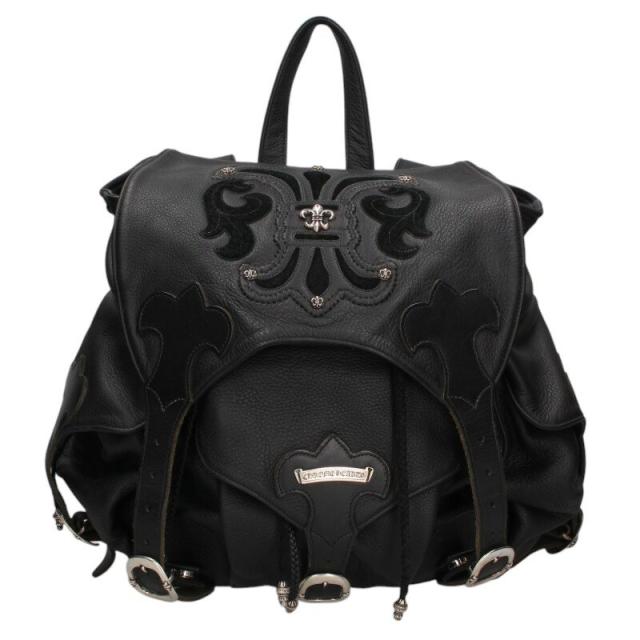 クロムハーツ BACKPACK-L BSフレア装飾レザーラージバックパック 中古 SS07