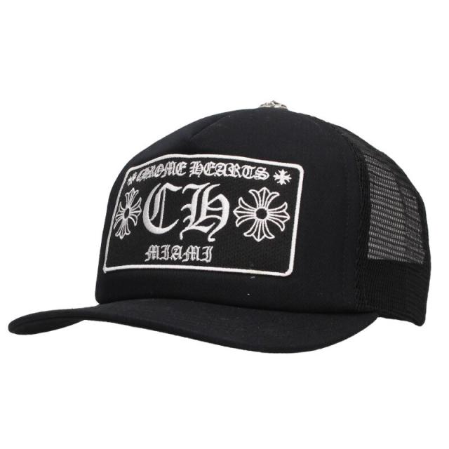 クロムハーツ TRUCKER CAP トラッカーキャップ CHパッチクロスボール付メッシュ帽子 中古 SS07