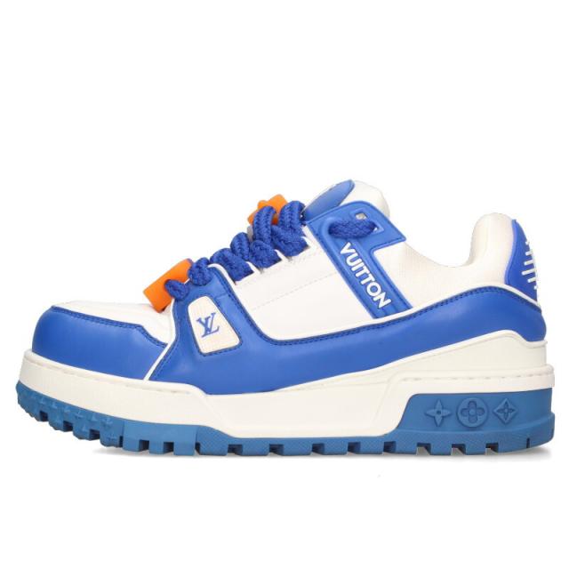 ルイヴィトン サイズ:7.5 LVトレイナー マキシ・ライン ロゴ装飾ボリュームソールレザースニーカー 中古 SB01
