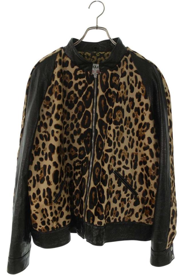 ルイスレザーズ サイズ:46  IGGY POP'S JACKET イギーポップレオパードレザージャケット 中古 SB01