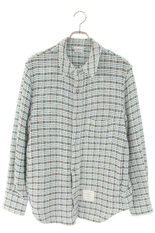 トムブラウン サイズ:1  Check Crochet Tweed Shirt Jacket ツイード長袖シャツ 中古 OM10