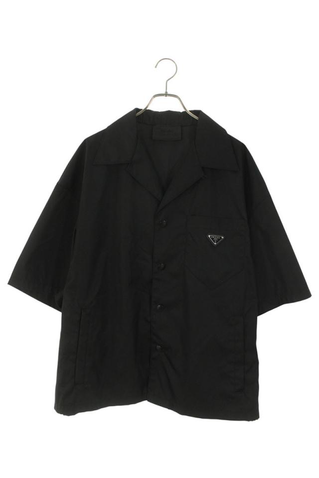 プラダ サイズ:XXL  SC449 S182 1WQ8 Re-Nylonトライアングルプレート半袖シャツ 中古 SB01