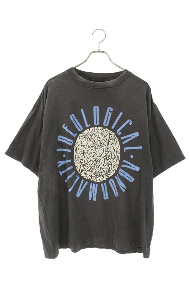 セントマイケル サイズ:XL  24AW  SM-YS1-0000-005 ヴィンテージ加工DEOLOGICALプリントTシャツ 中古 SB01