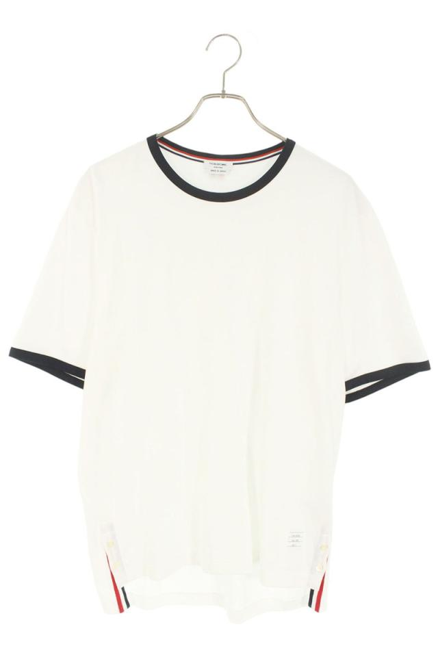トムブラウン サイズ:2  Jersey Ringer T-shirt ジャージーリンガーTシャツ 中古 BS99