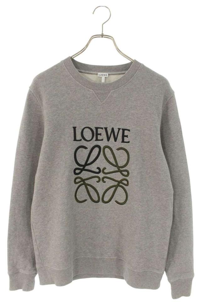 ロエベ サイズ:L  H526341XA1 アナグラムロゴ刺繍クルーネックスウェット 中古 SB01