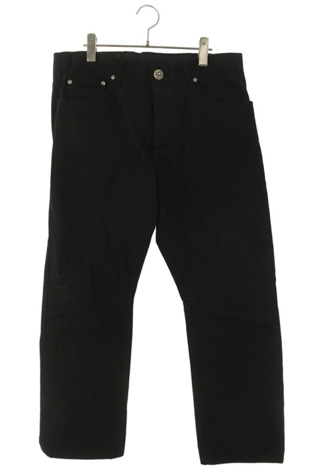 クロムハーツ サイズ:36インチ  JEAN SL FLEURKNEE フレアニーステッチデニムパンツ 中古 SS07