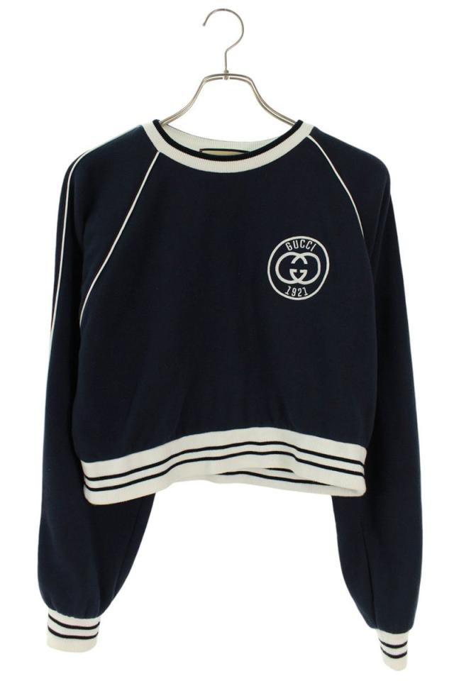 グッチ サイズ:XS  756600 XJFV7 クロップド丈ロゴ刺繍スウェット 中古 BS99
