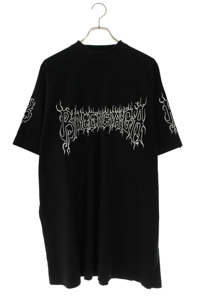 バレンシアガ サイズ:2  739028 TPVN5 ダークウェブオーバーサイズTシャツ 中古 SB01