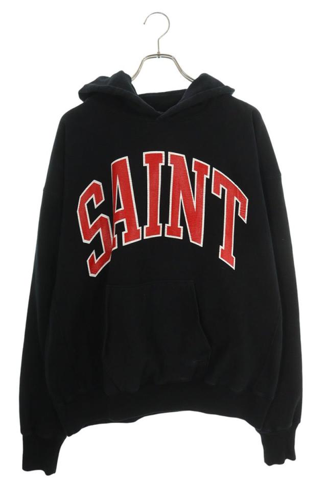 セントマイケル サイズ:XL  23AW  SM-A23-0000-030 SAINTプリントプルオーバーパーカー 中古 OM10
